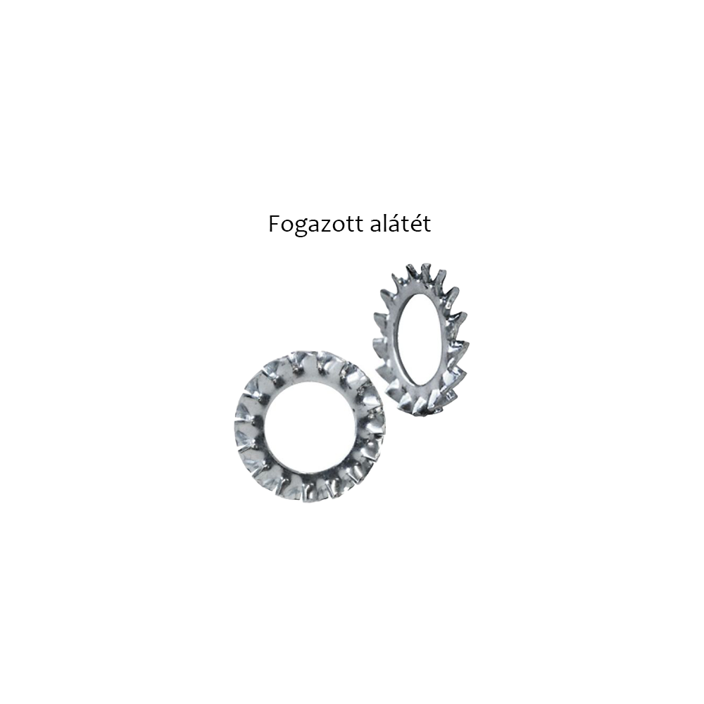 Fogazott alátét horganyzott M14
