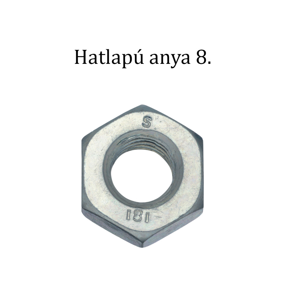 Hatlapú Anya 8, tüzihorganyzott M16 - Csavardiszkont- csavar és ...