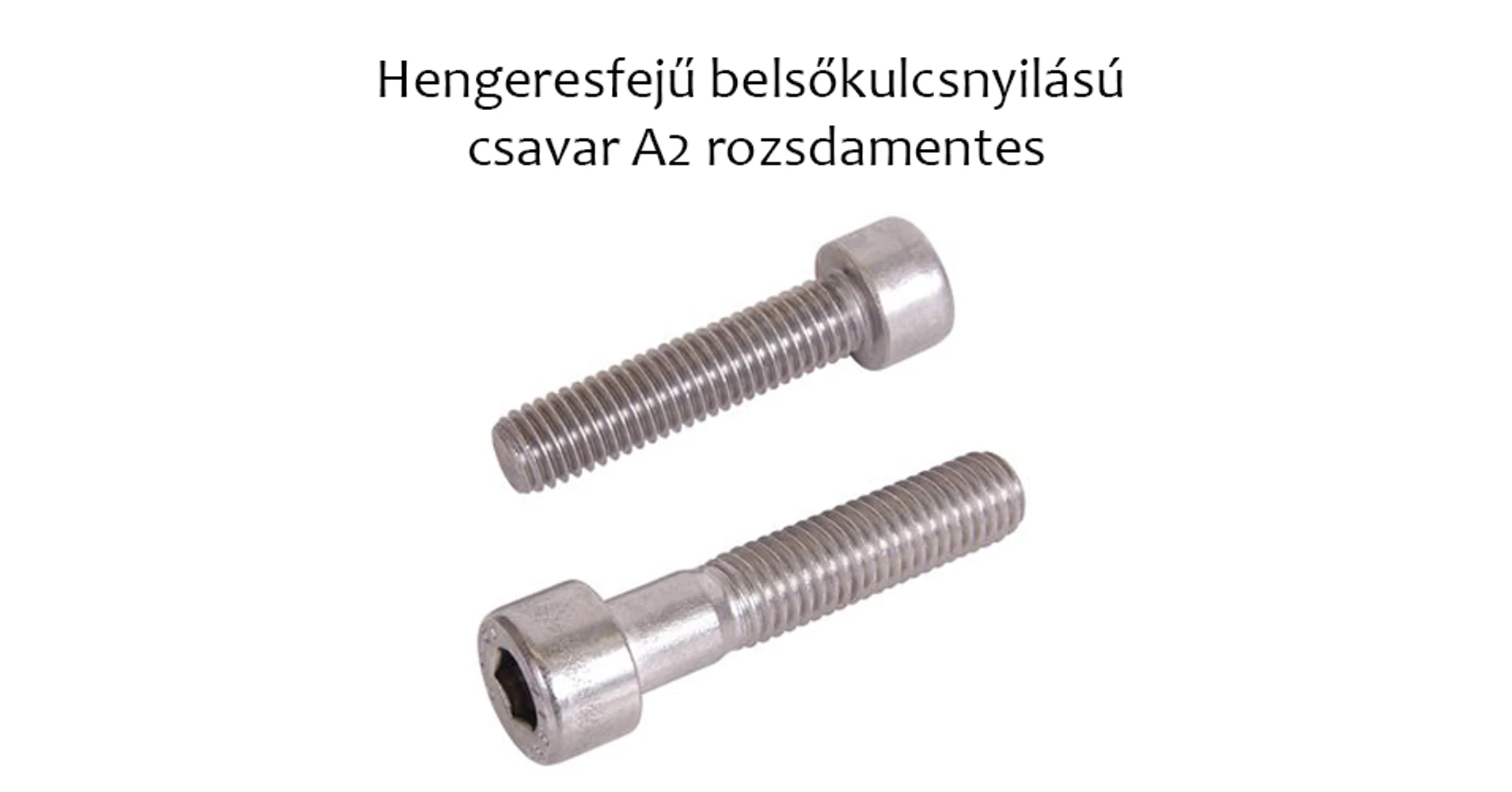 Hengeresfejű , belsőkulcsnyilású csavar A2, rozsdamentes M 12x90