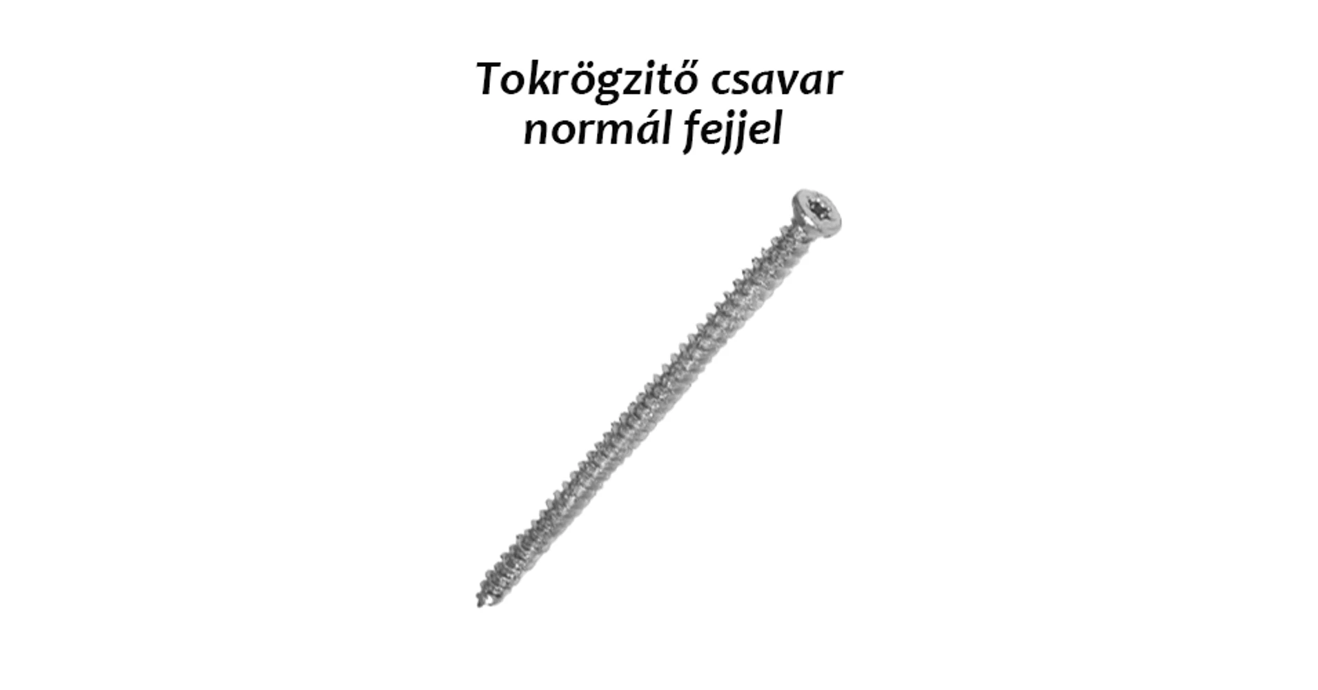 Tokrögzitő csavar normál fejjel, horganyzott 7,5x182